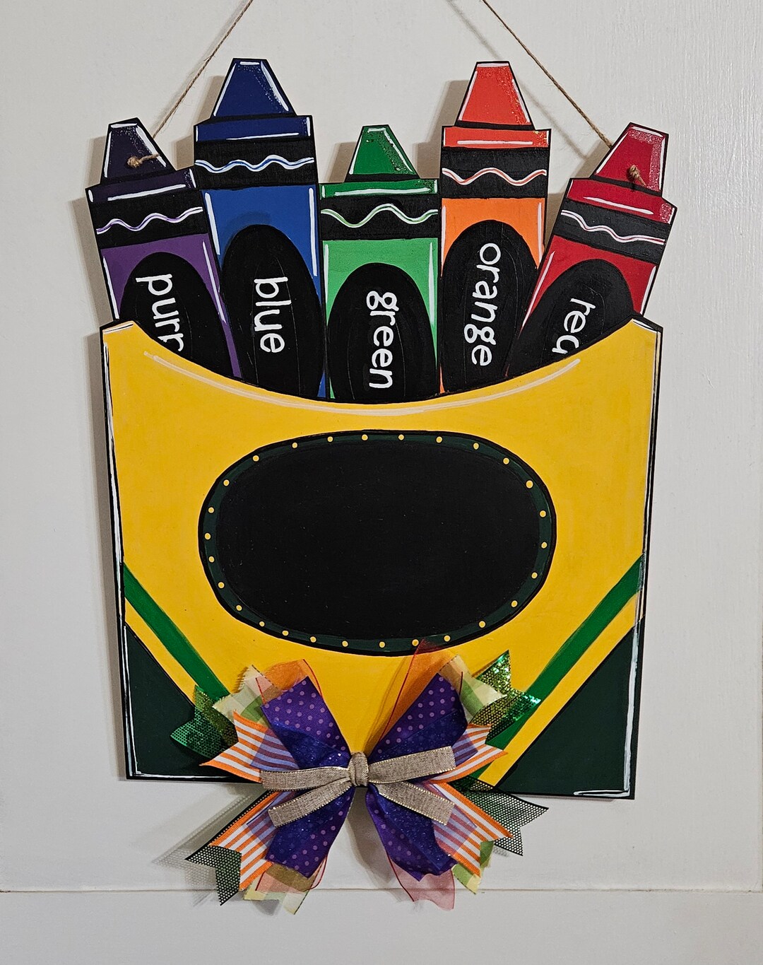 Crayon Box Door Hanger, Back to School Decor, Classroom Decoration ...