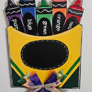 School Door Hanger for Front Door,crayon Box Decor, Classroom ...