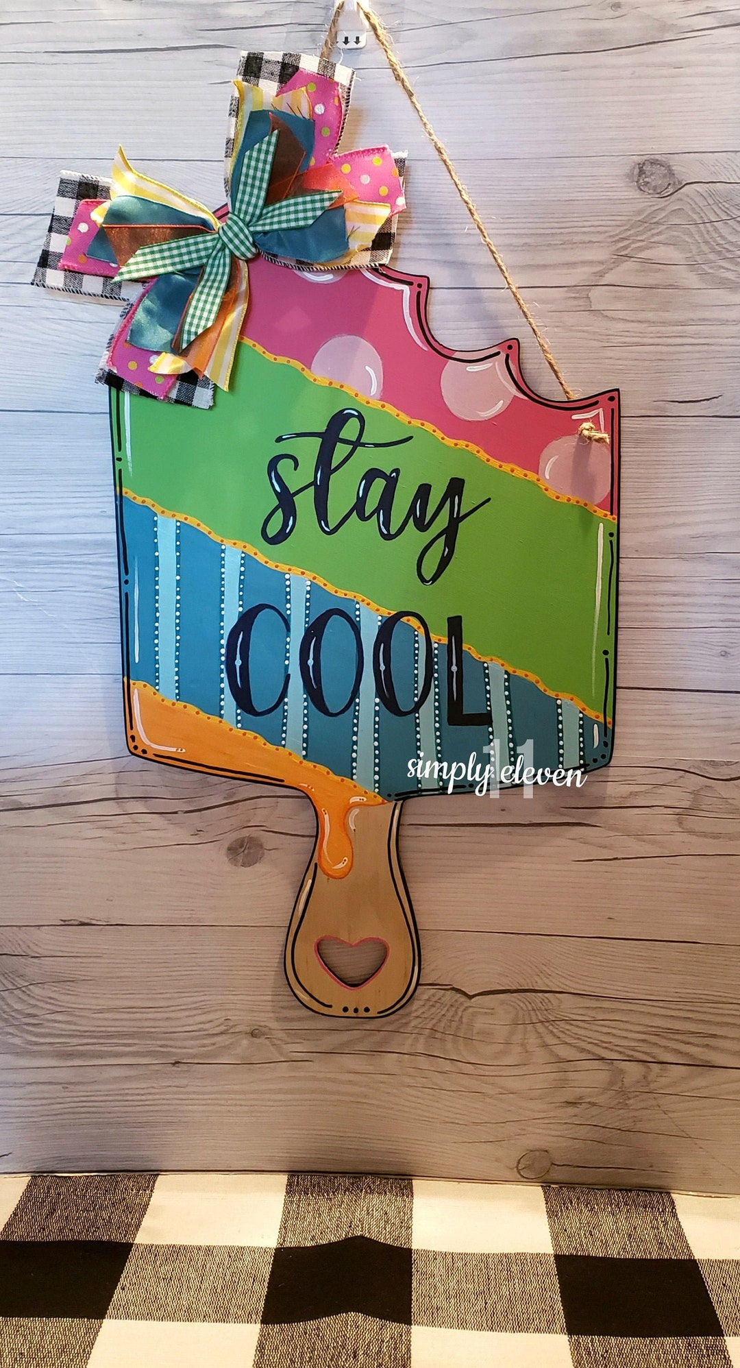 Summer Door Hanger, Popsicle Home Decor, Summer Pool Party Decor, Stay ...