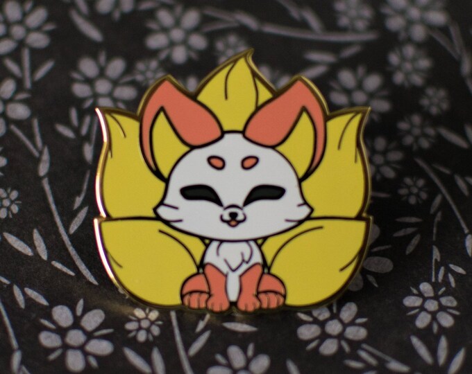 Kawaii to Kowai Warm Kitsune Japanese Lore Enamel Pins - Etsy