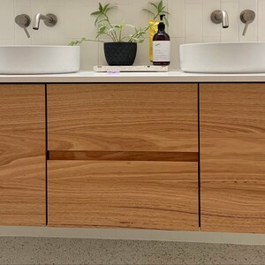 Hardwood Timber Vanity 1200mm- Custom Made - Etsy Australia