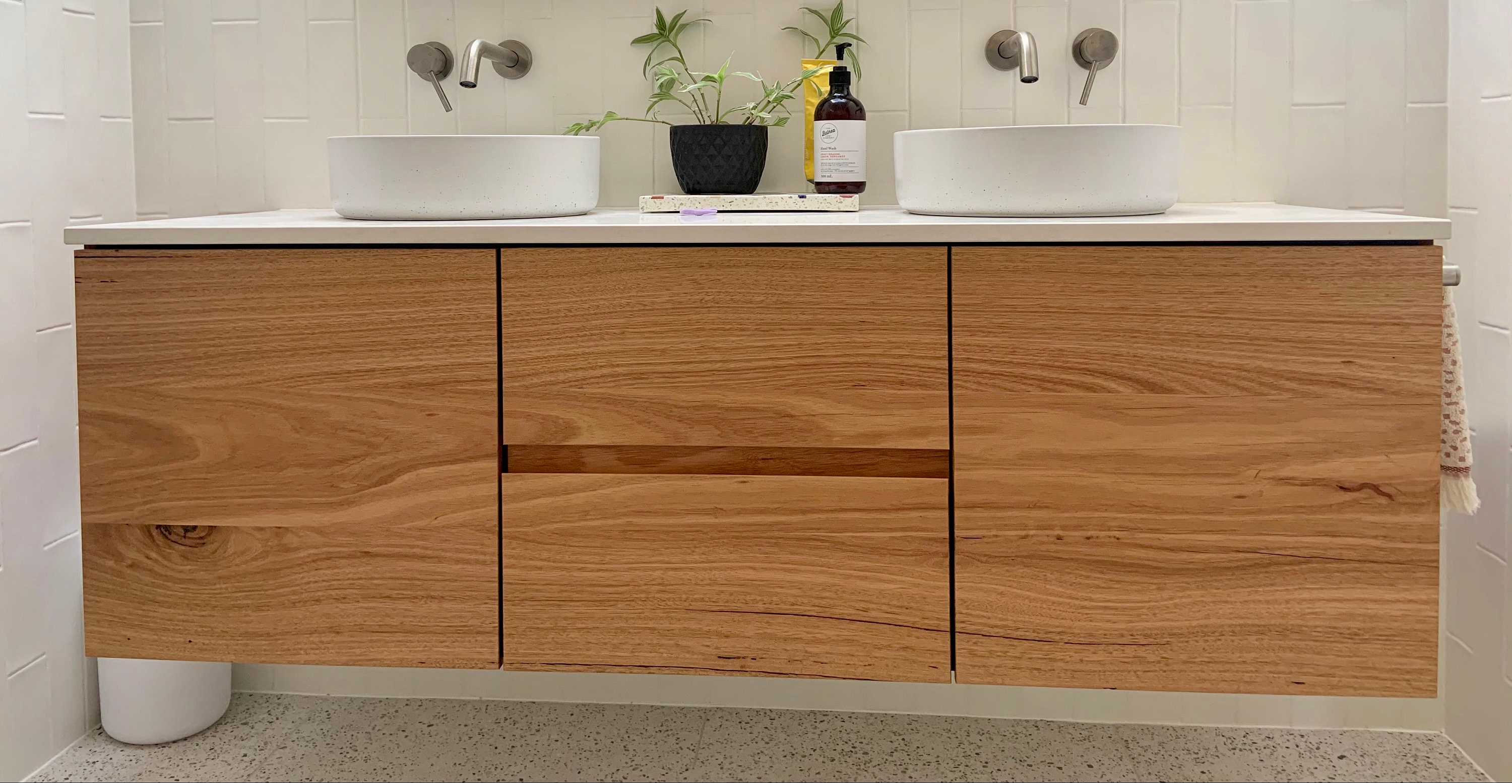 Hardwood Timber Vanity 1200mm- Custom Made - Etsy Australia