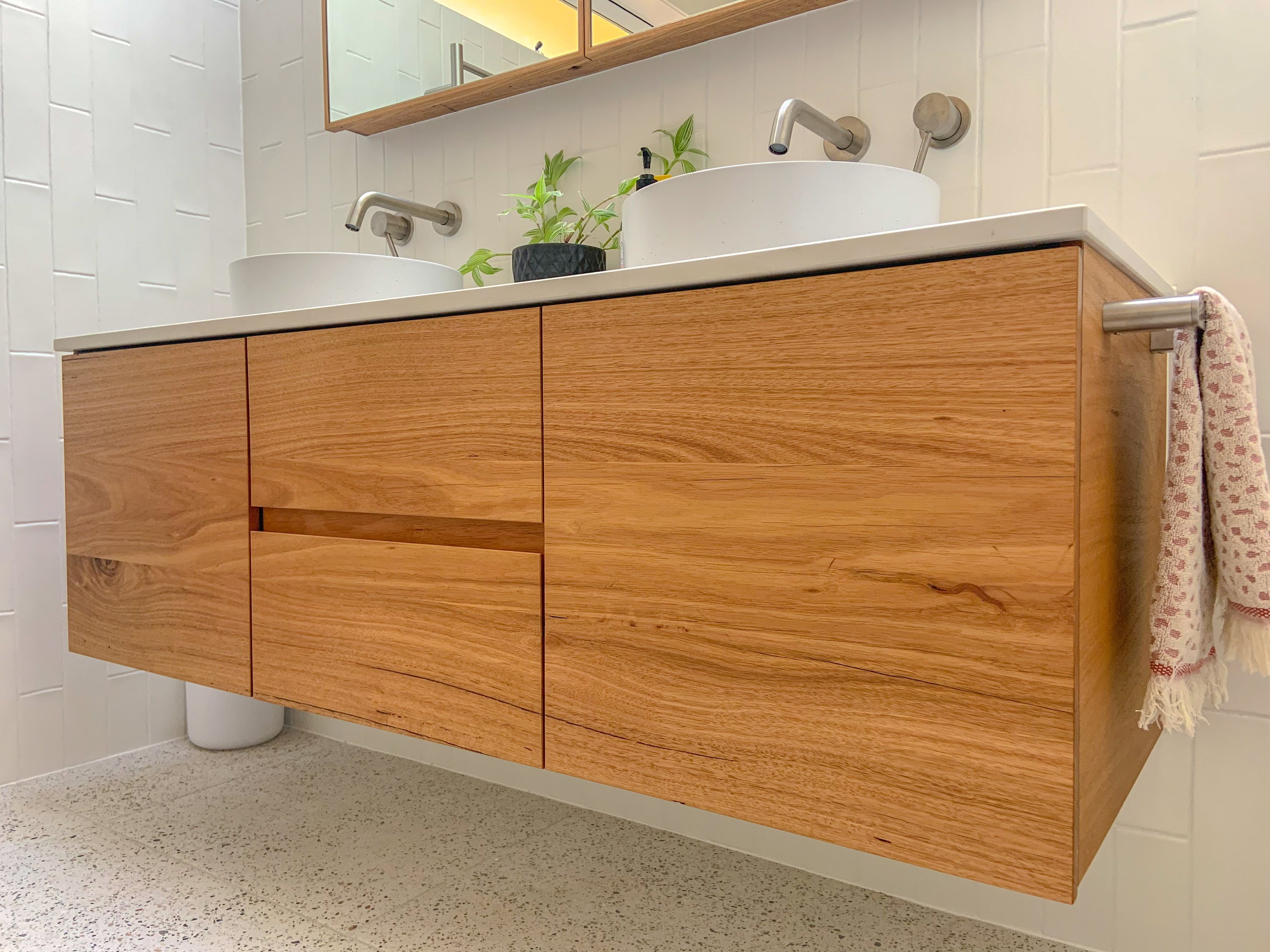 Hardwood Timber Vanity 1200mm- Custom Made - Etsy Australia