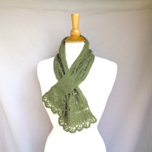 Pull Through Scarf With Lace Details, Knitting Pattern, Sport Yarn ...
