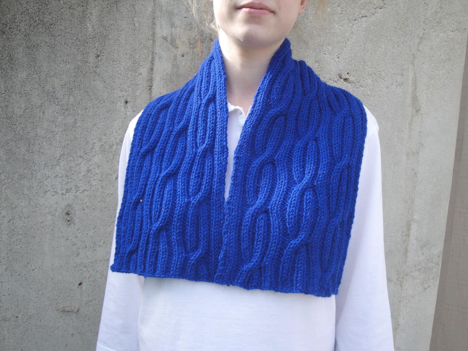 Reversible Cable Scarf Knitting Pattern Cable & Rib Pattern - Etsy