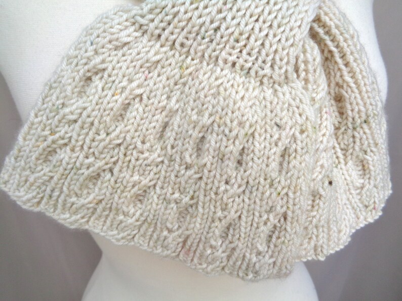 Cable & Rib Keyhole Scarf Knitting Pattern Pull Through Neck - Etsy