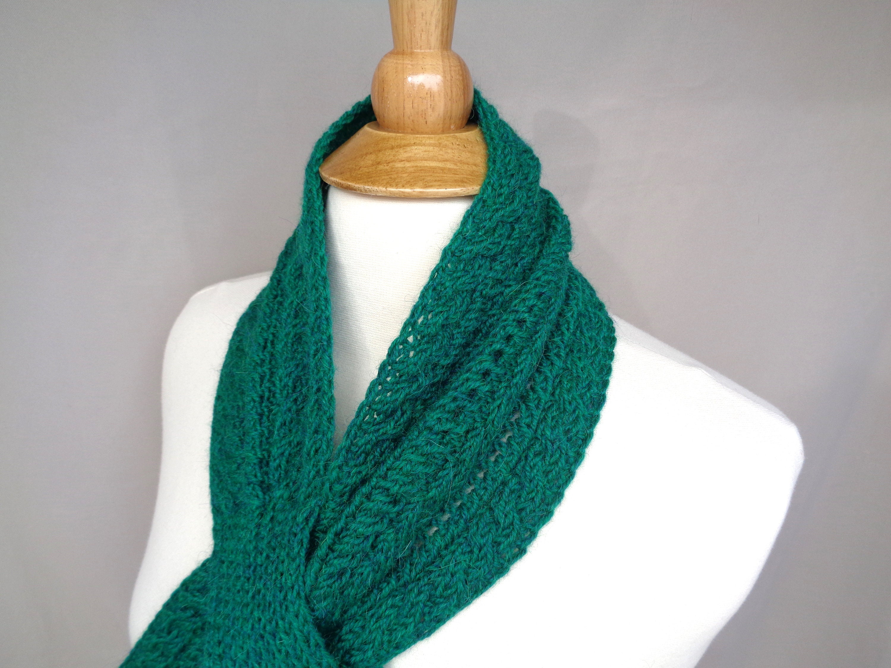 Pull Through Keyhole Scarf With Cables Knitting Pattern Neck | Etsy