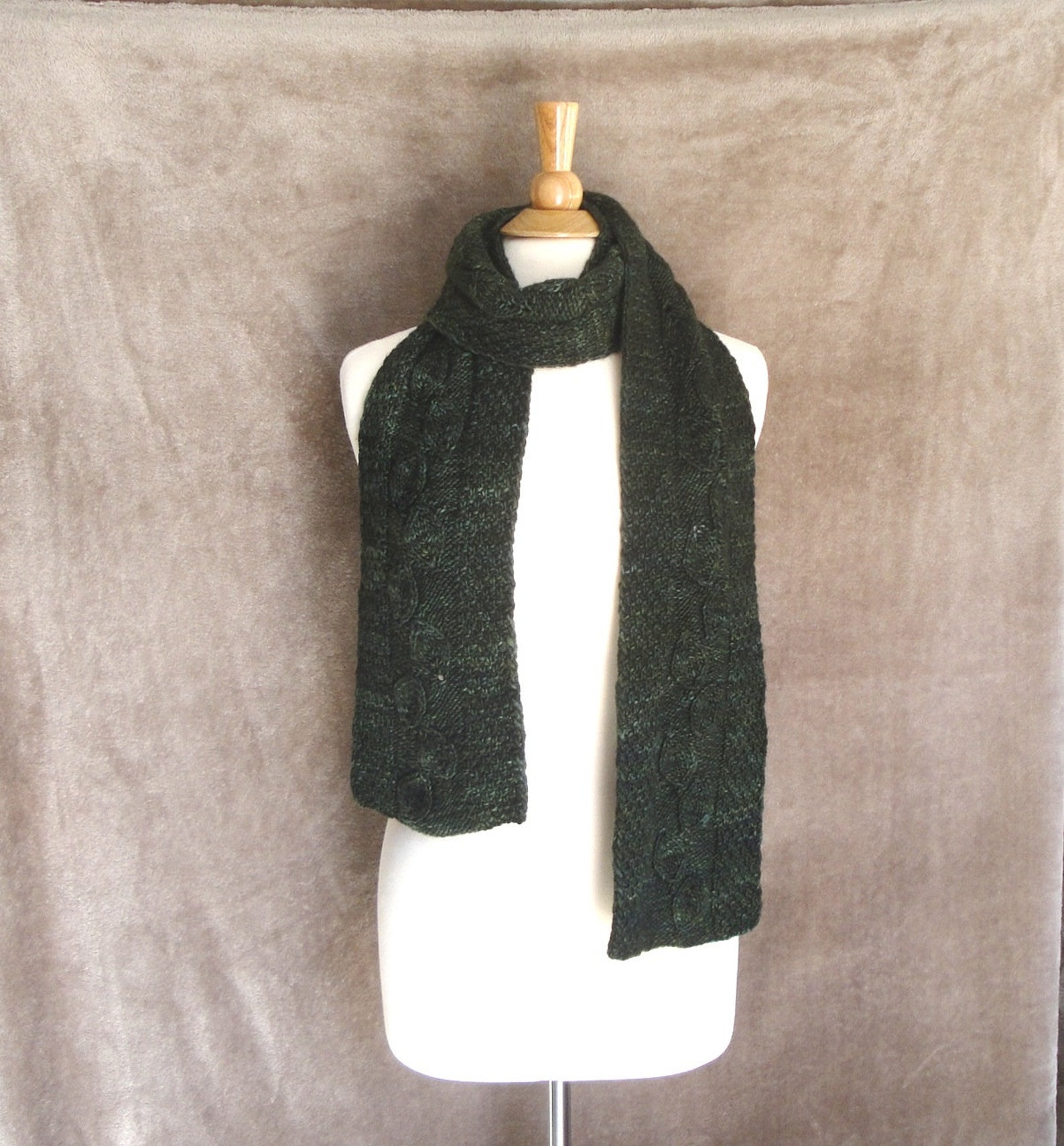 Leaf Scarf Knitting Pattern Leaves Design Malabrigo Worsted - Etsy