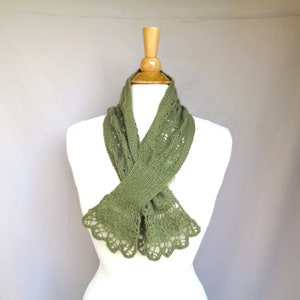 Pull Through Scarf With Lace Details, Knitting Pattern, Sport Yarn ...
