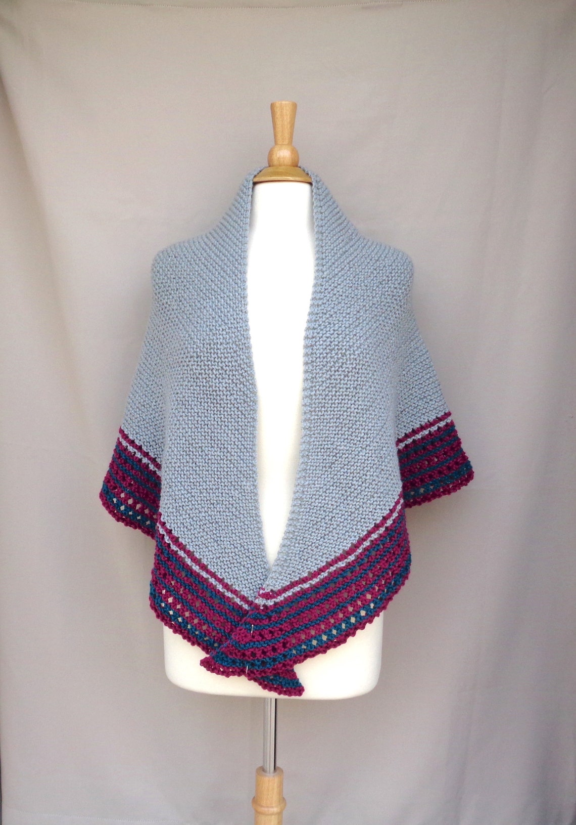 Prayer Shawl Free Knitting Pattern Charity Knit Top Down - Etsy