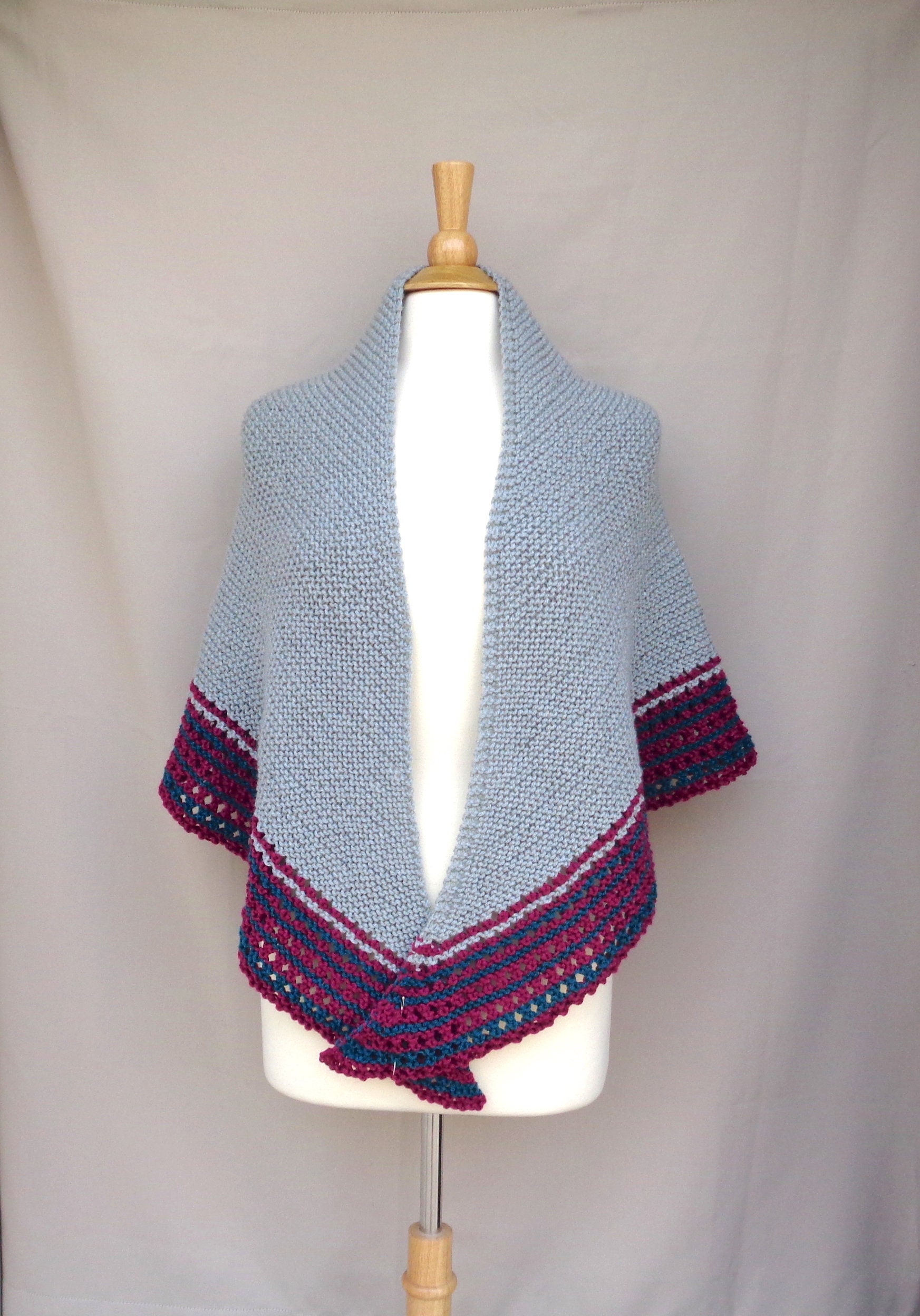Prayer Shawl Free Knitting Pattern, Charity Knit, Top Down Striped ...