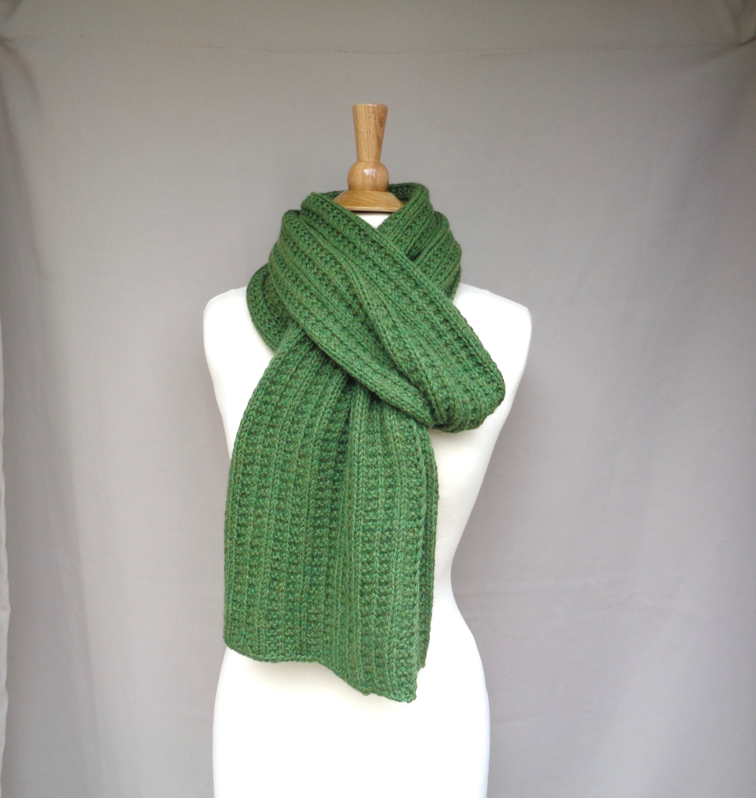 Textured Scarf Knitting Pattern, Wide Oversized, Aran Yarn, Men & Women ...