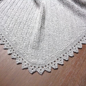 Textured Garter Shawl With Sawtooth Lace Edging, Knitting Pattern ...
