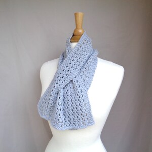 Pull Through Scarf With Lace Texture, Easy Knit Pattern, Keyhole Neck ...