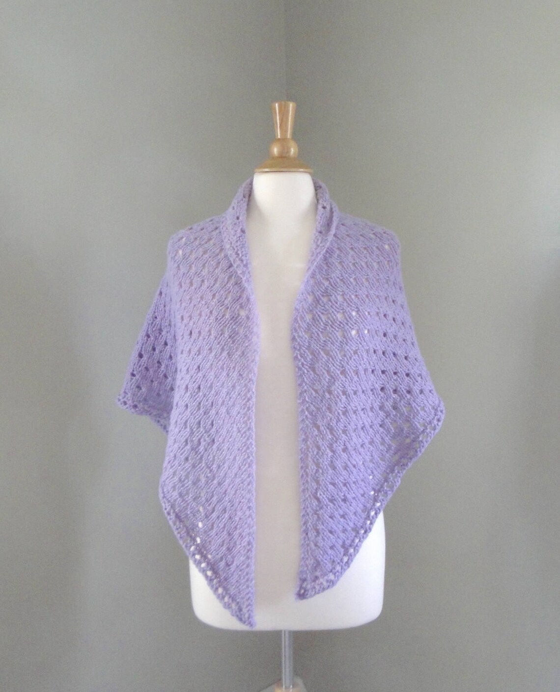 Chunky Shawl Knitting Pattern Polka Dots Eyelet Design - Etsy