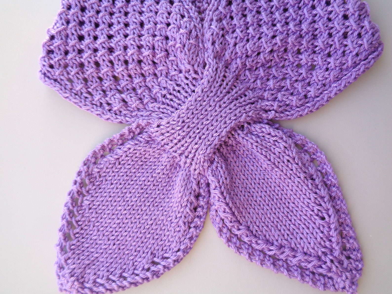 Knot Lace Ascot Scarf Knitting Pattern, Neck Warmer With Bow Leaf Ends ...