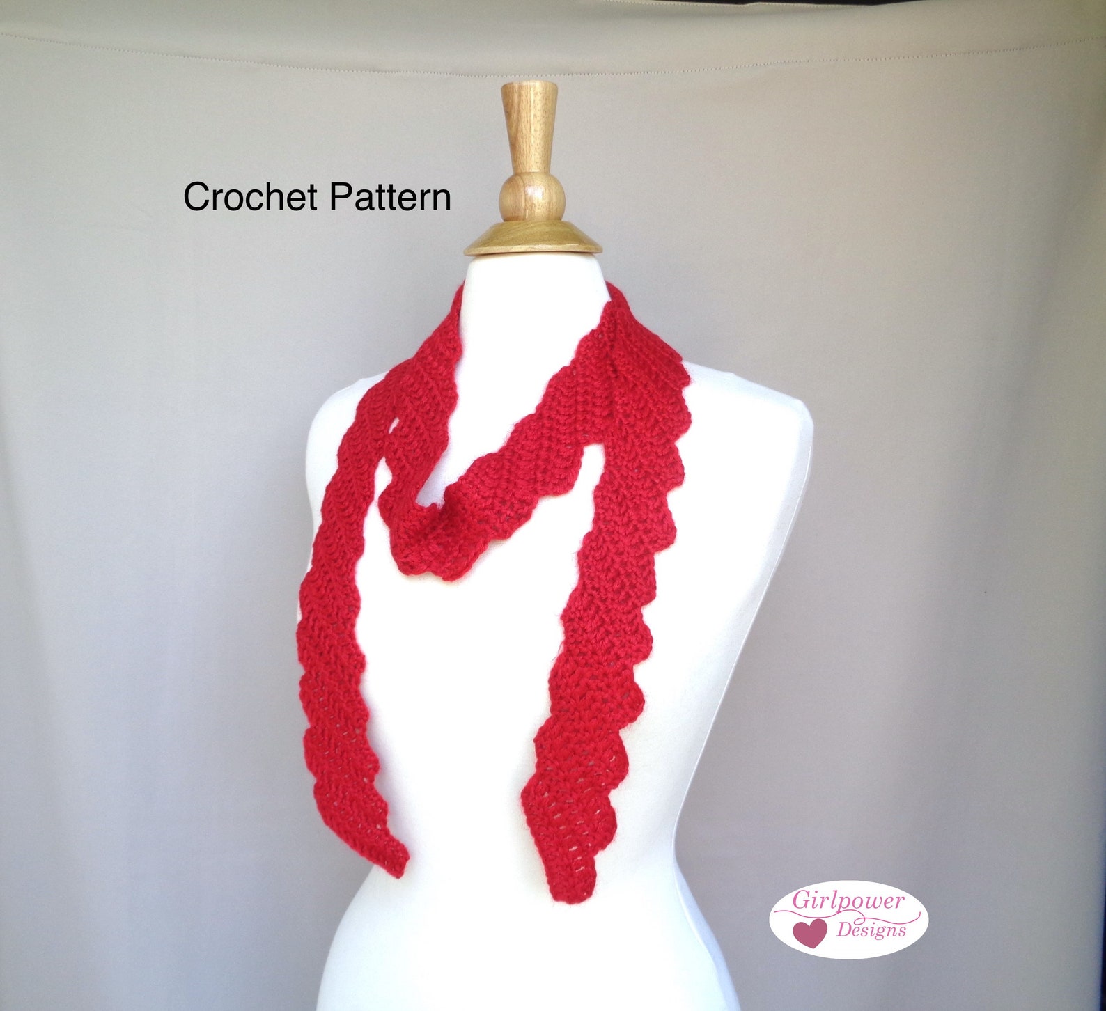 Zigzag Scarf Crochet Pattern Quick Easy Fast Worsted Yarn | Etsy