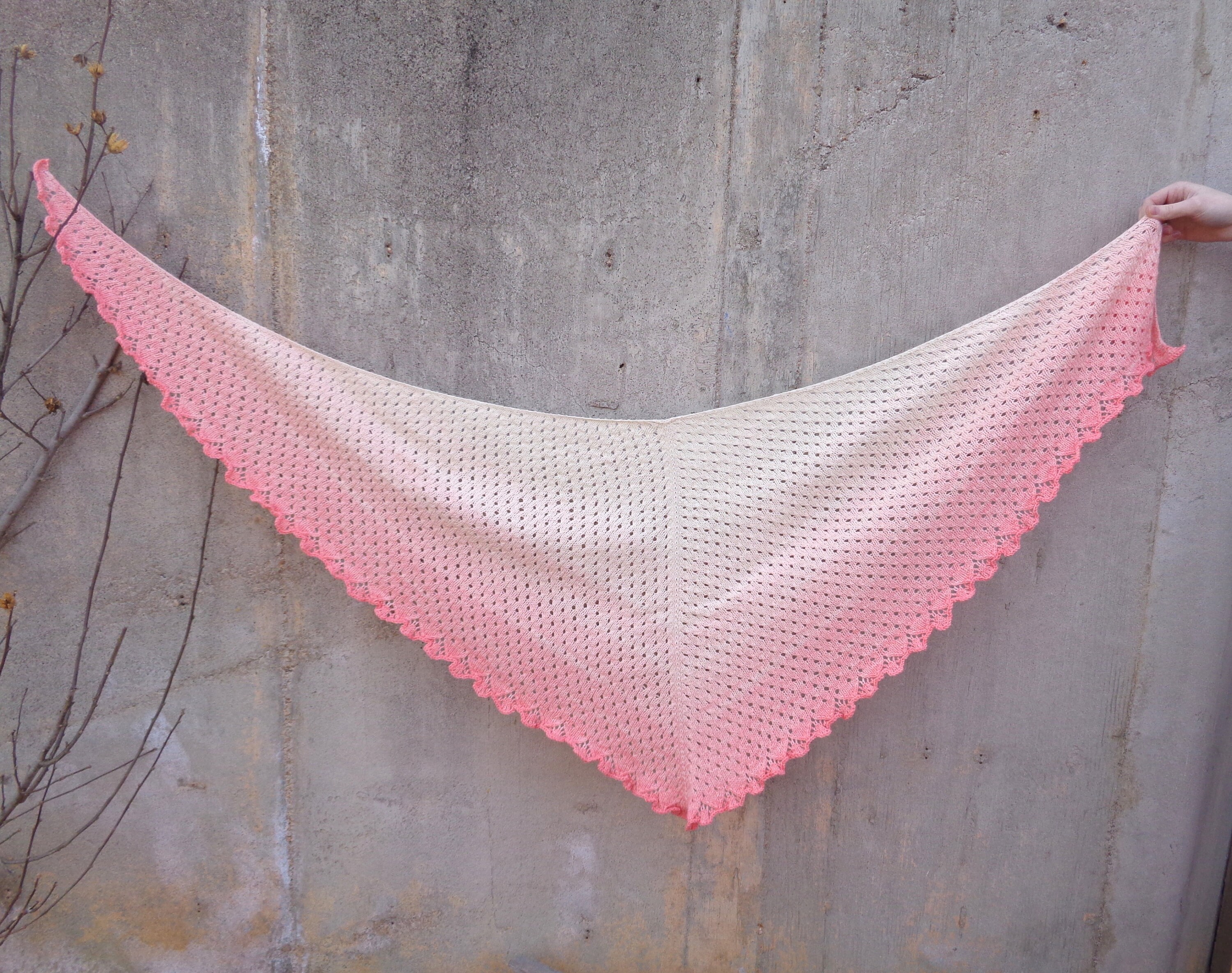 Eyelet Blossom Shawl, Knitting Pattern, Fingering Yarn, Top Down ...