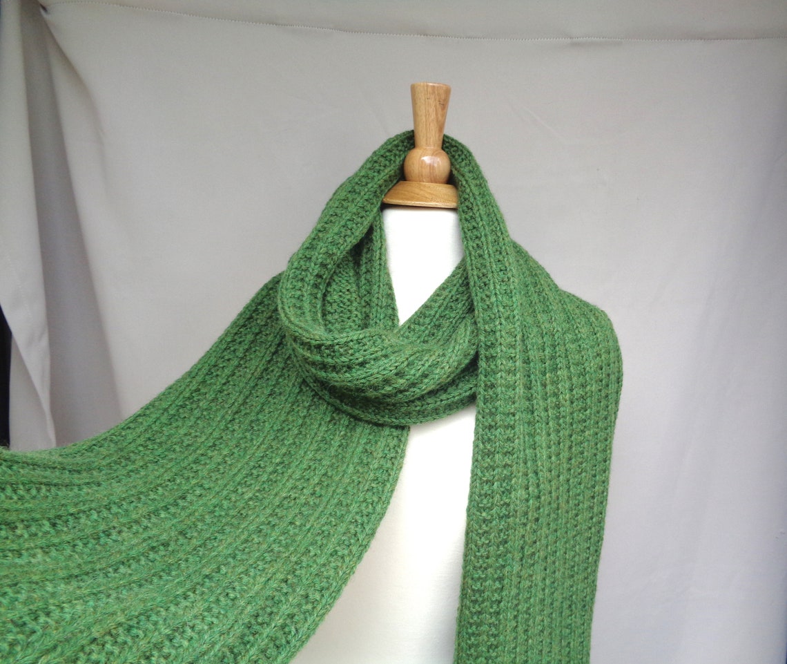 Textured Scarf Knitting Pattern, Wide Oversized, Aran Yarn, Men & Women ...