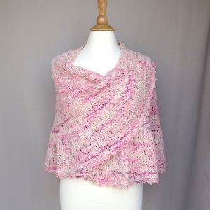 Half Circle Shawl Wrap Knitting Pattern, Butterfly Lace, Pi Shape ...