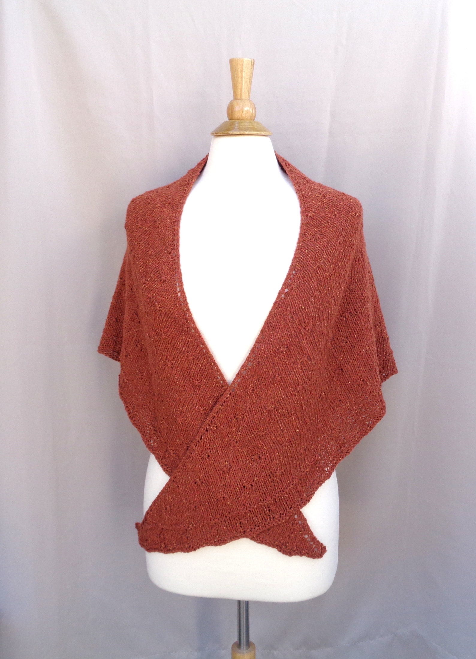 Top Down Shawl With Knot Stitch Knitting Pattern Shoulder | Etsy
