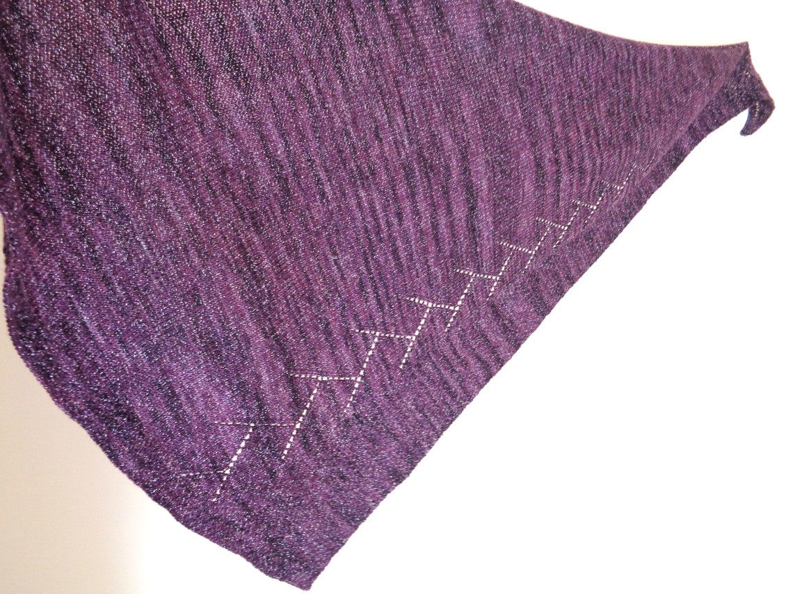 Asymmetrical Shawl Knitting Pattern, Side to Side, Linear Lace ...