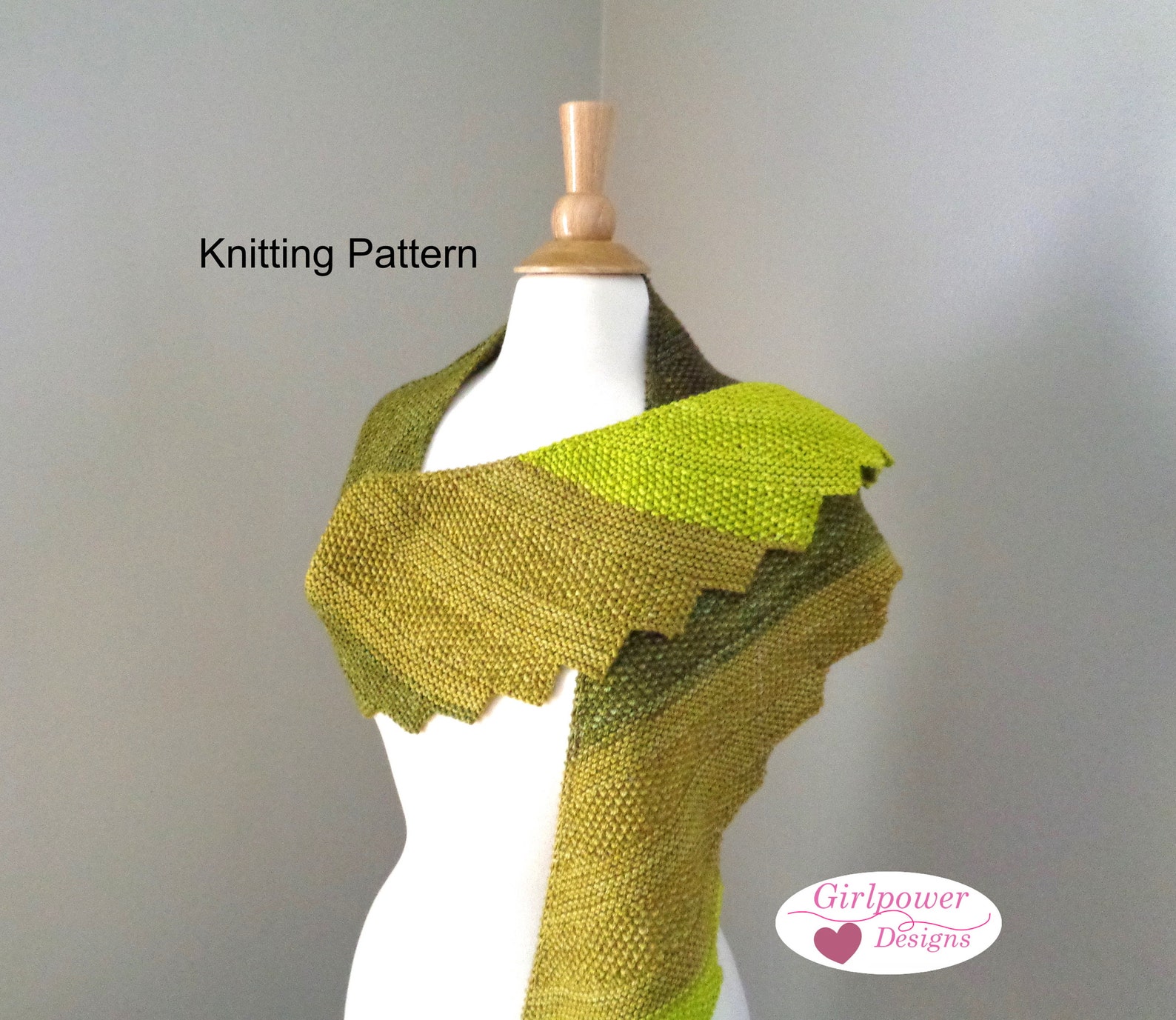 Curved Scarf Knitting Pattern Shoulder Shawl Infinity Cowl - Etsy