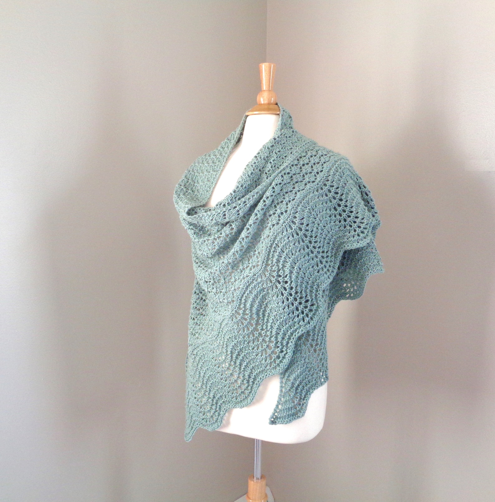 Large Lace Shawl Knitting Pattern Lace or Worsted Yarn - Etsy