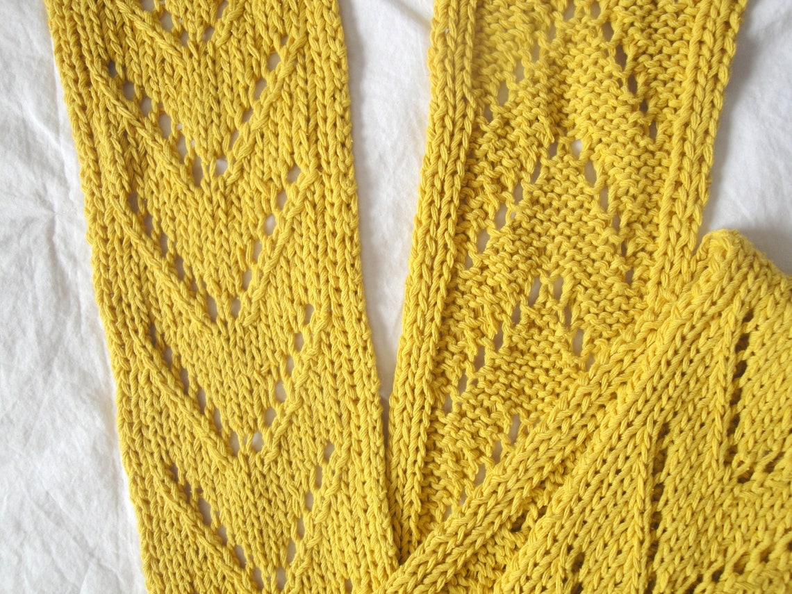 Chevron Lace Scarf Knitting Pattern Arrow Lace Easy Knit - Etsy