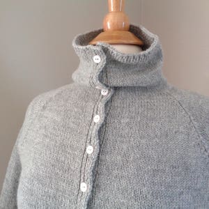 Cowl Neck Cardigan Sweater With Colorwork Pockets Knitting Pattern ...