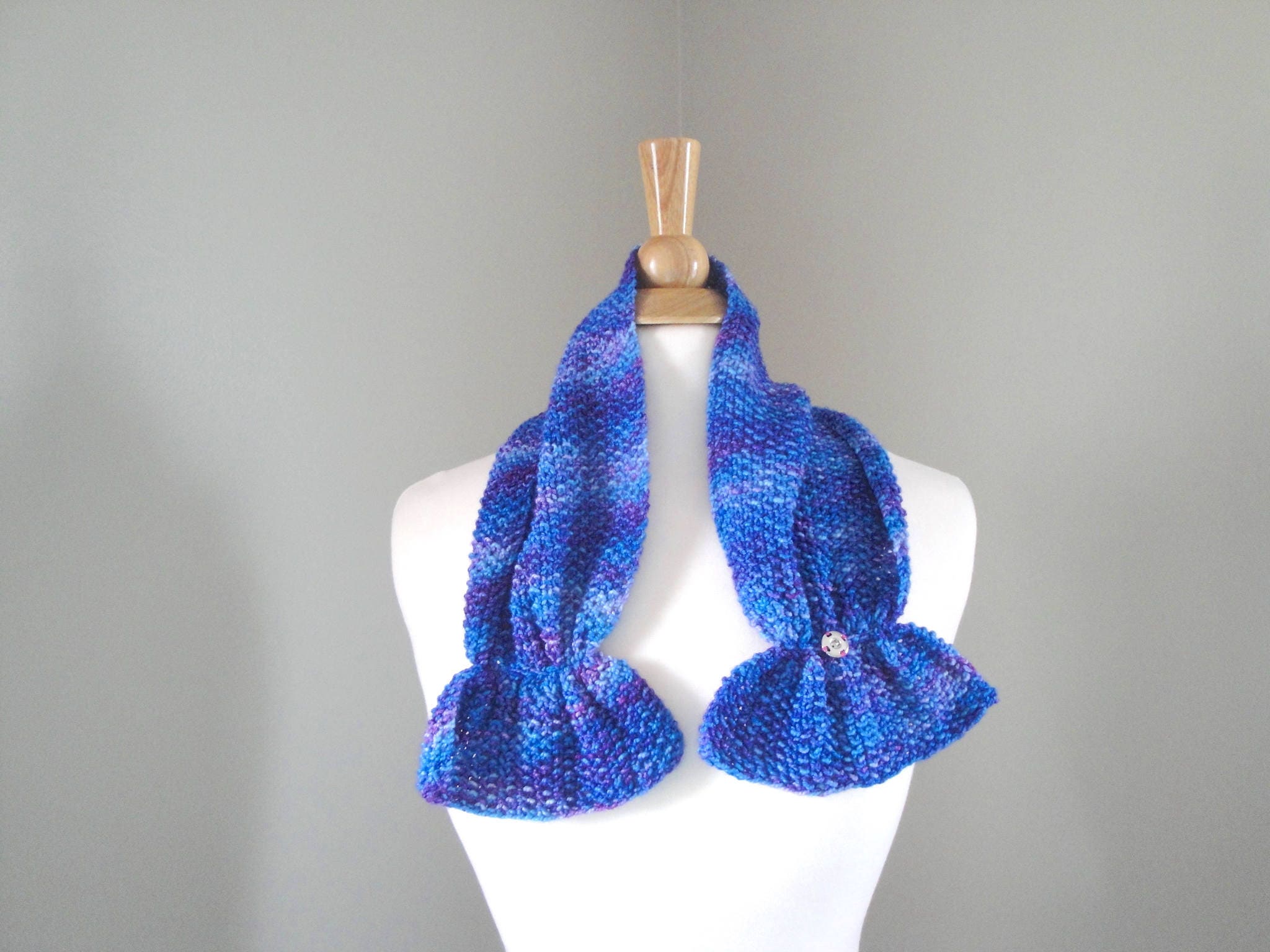 Ruffle Neck Warmer Scarf Knitting Pattern Easy Confident - Etsy