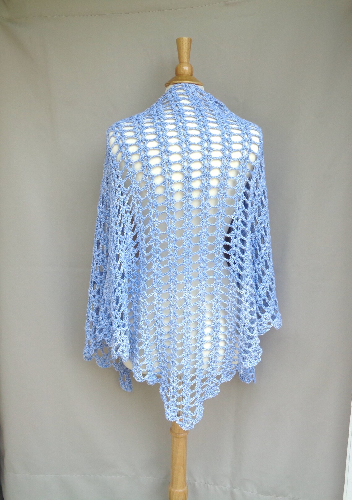 Scallop Lace Shawl Crochet Pattern Oversized Shawl Wrap | Etsy