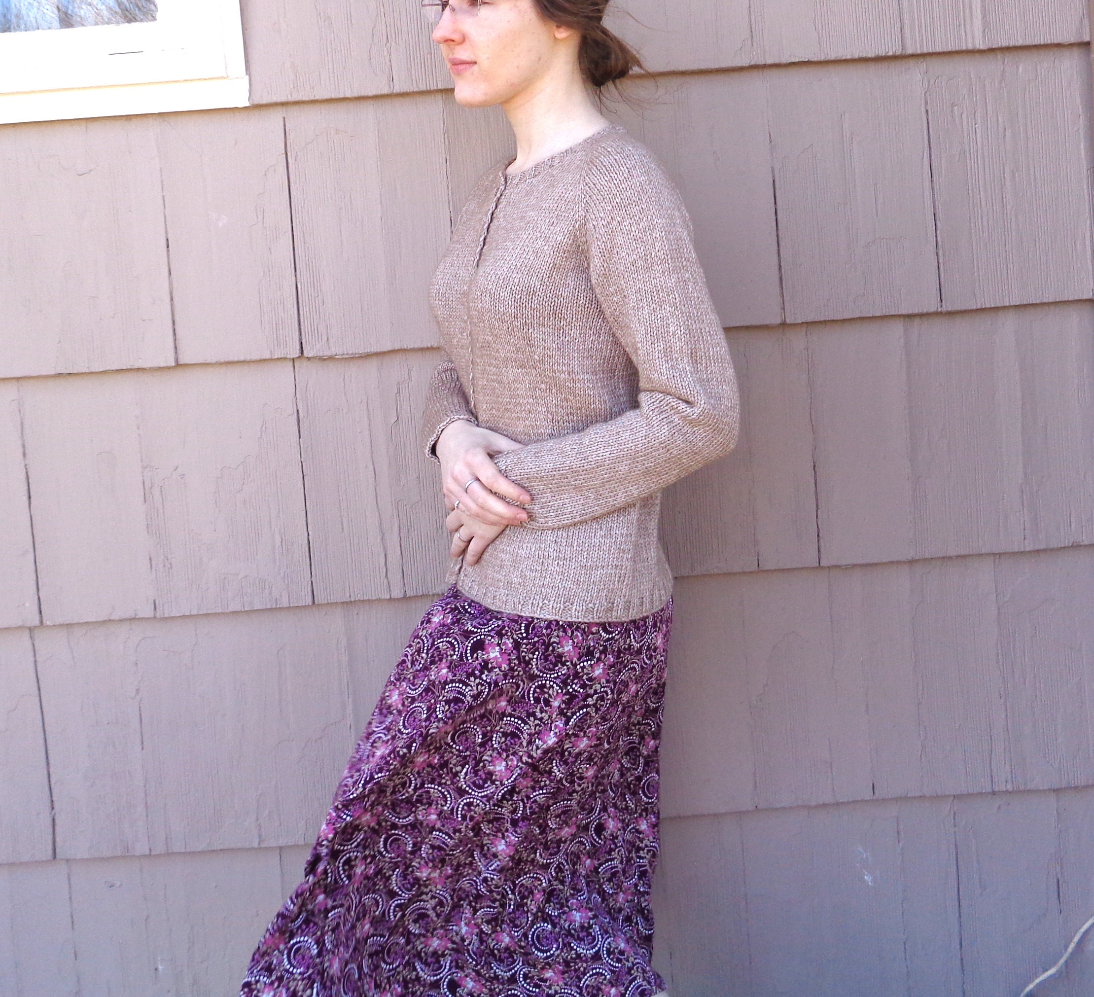 Round Neck Sweater Knitting Pattern Top Down Raglan Shaping - Etsy