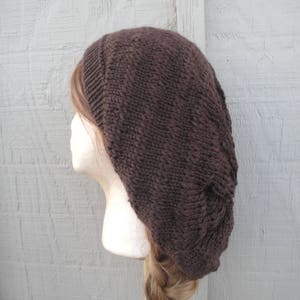 Maxi Slouch Hat Knitting Pattern, Slouchy Beanie Beret Tam Toque, Knit ...