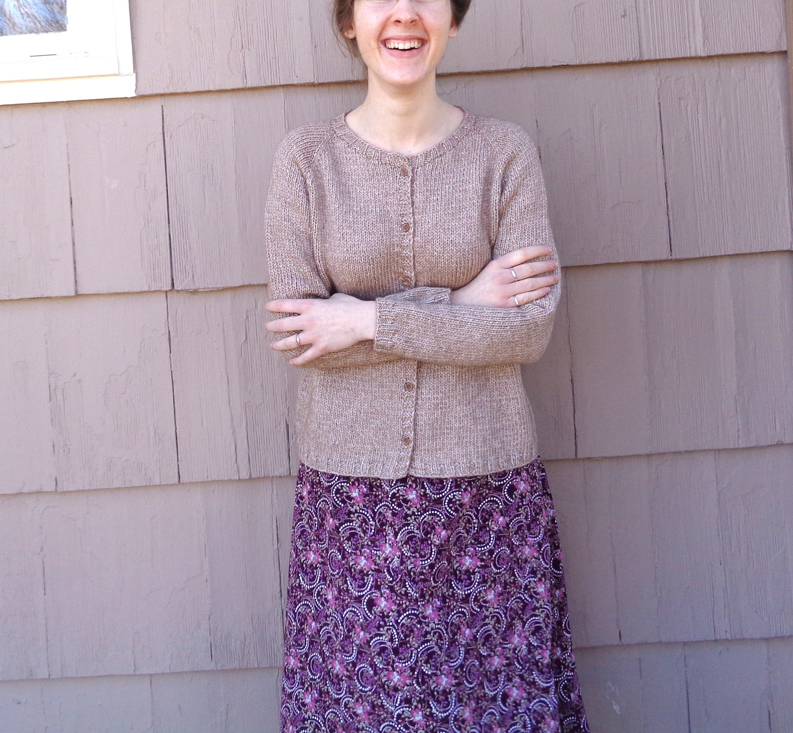 Round Neck Sweater Knitting Pattern, Top Down Raglan Shaping, Small ...