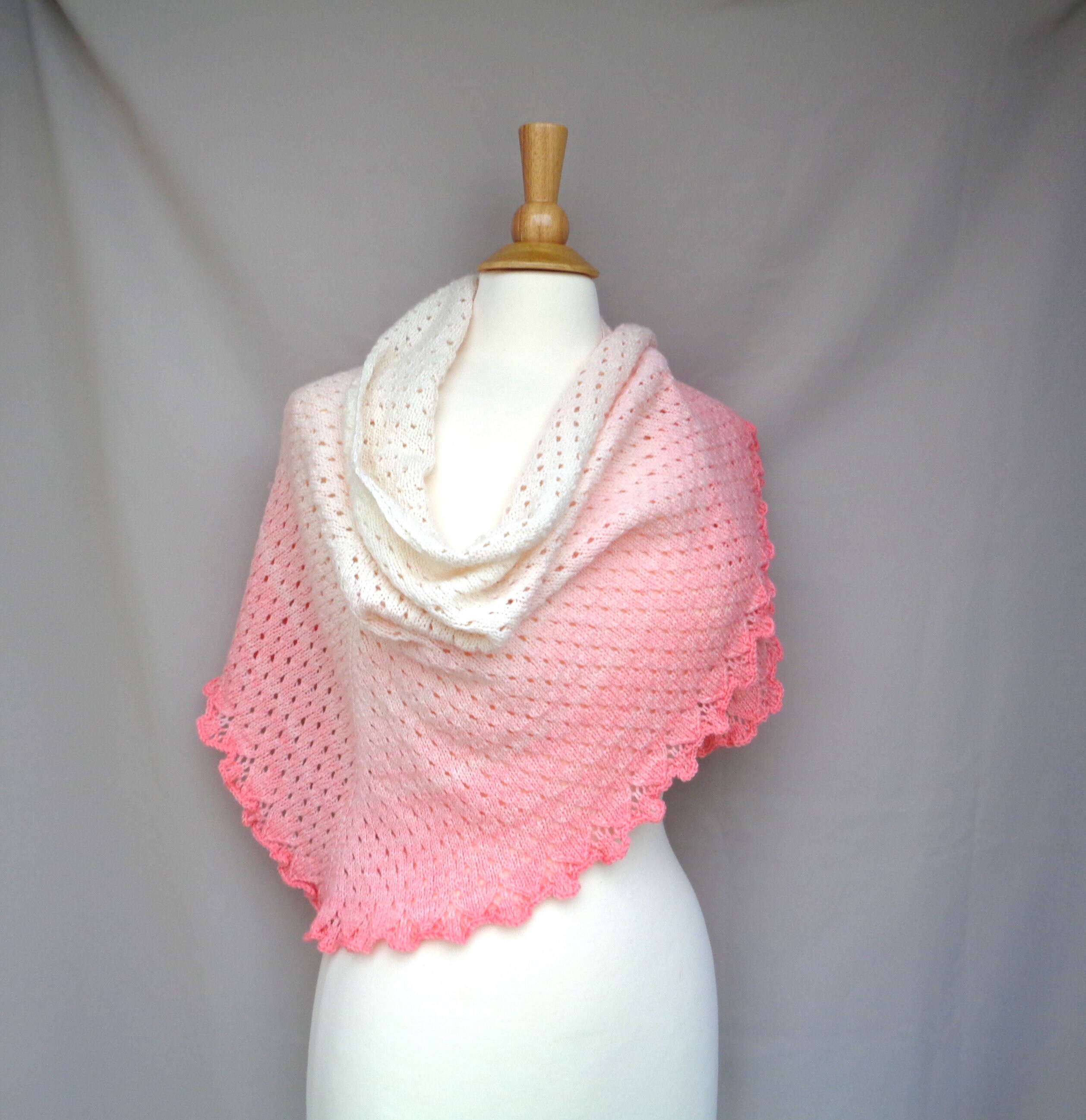 Eyelet Blossom Shawl, Knitting Pattern, Fingering Yarn, Top Down ...
