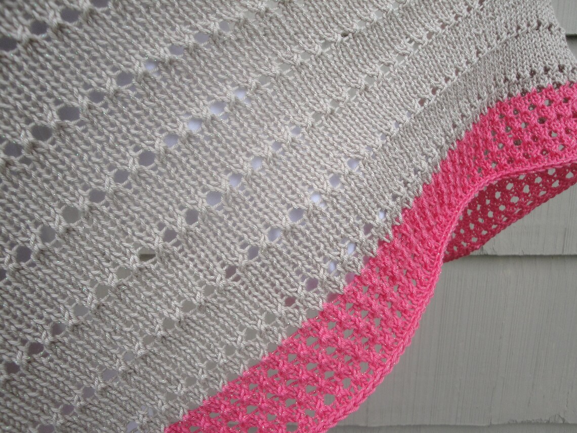 Eyelet Shawl Easy Knit Pattern PDF Knitting Pattern Easy Lace - Etsy