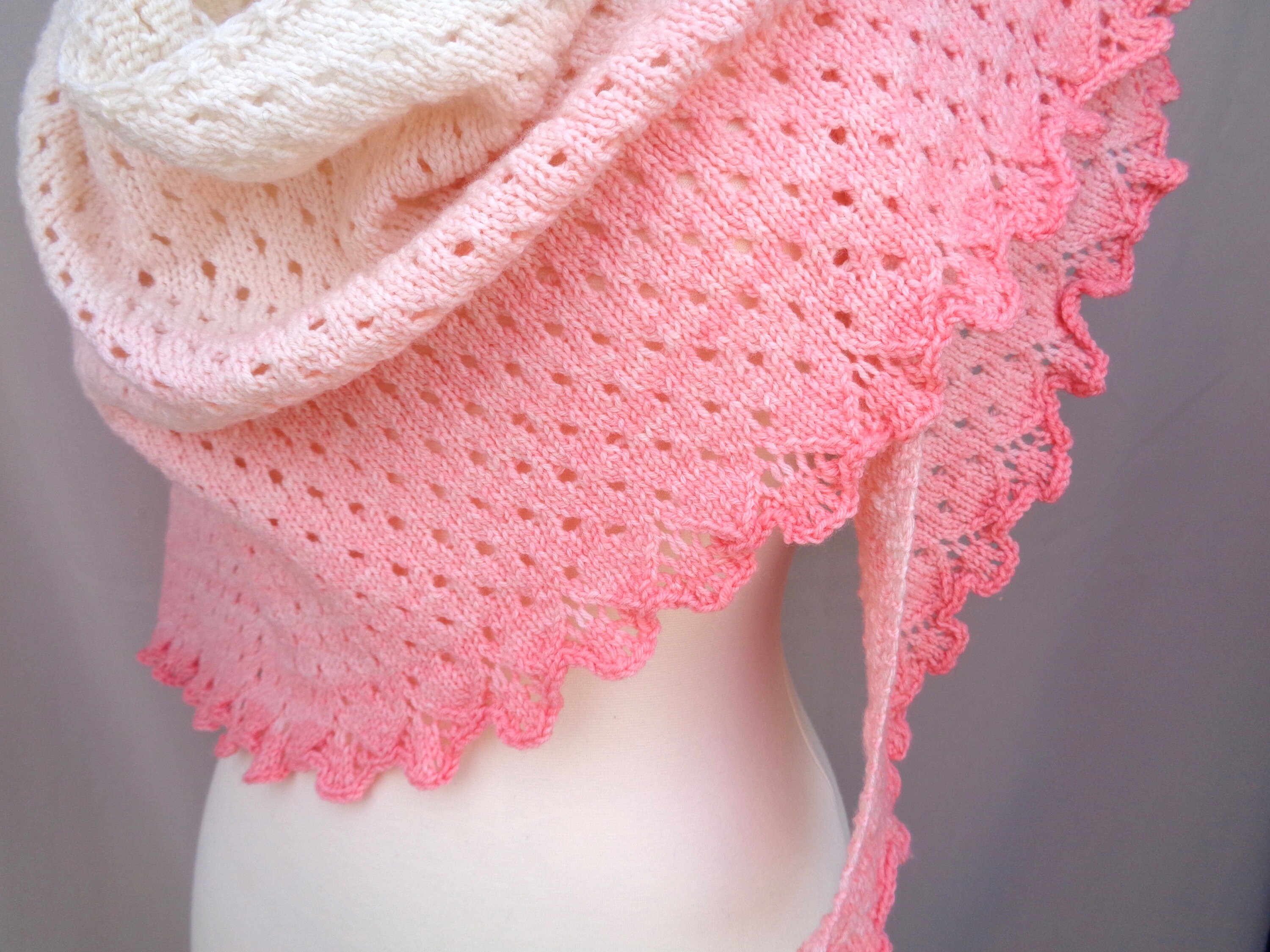 Eyelet Blossom Shawl, Knitting Pattern, Fingering Yarn, Top Down ...