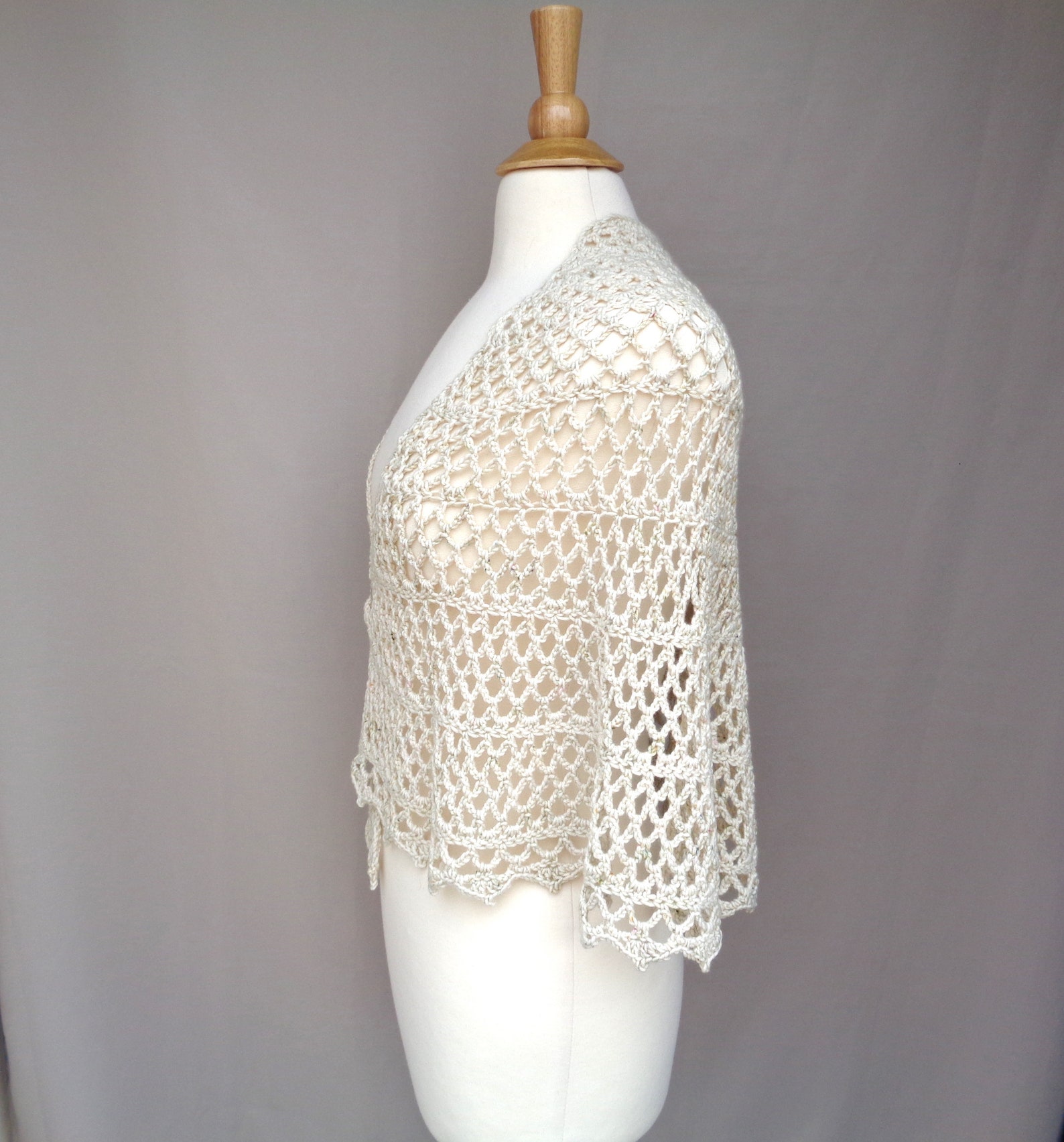 Mesh Lace Shawl Crochet Pattern, Half Circle Shawl, DK Weight Yarn ...