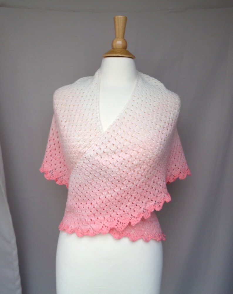 Eyelet Blossom Shawl, Knitting Pattern, Fingering Yarn, Top Down ...