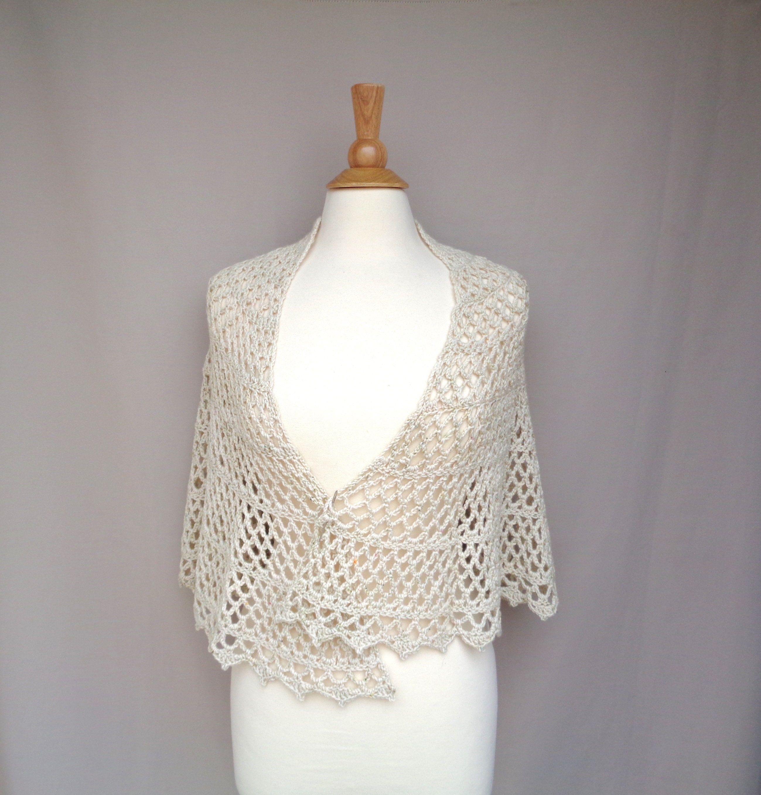 Mesh Lace Shawl Crochet Pattern, Half Circle Shawl, DK Weight Yarn ...