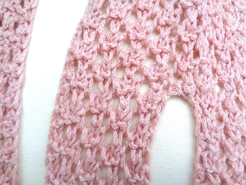 Pull Through Scarf With Lace Texture, Easy Knit Pattern, Keyhole Neck ...