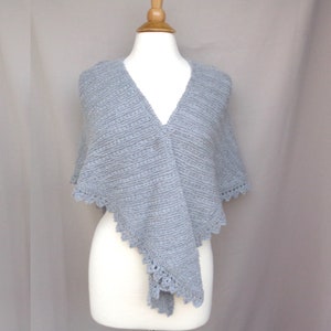 Textured Garter Shawl With Sawtooth Lace Edging, Knitting Pattern ...