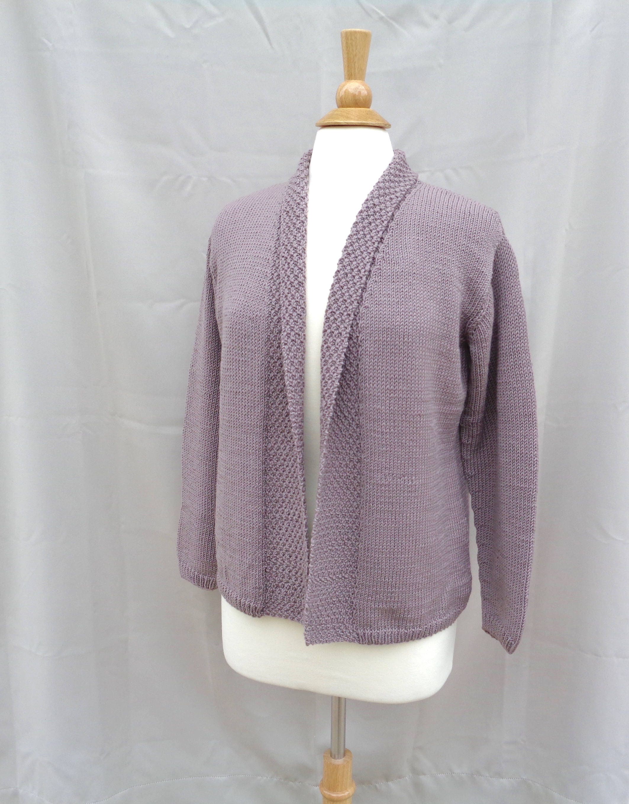 Drape Collar Cardigan Sweater Knitting Pattern Long Drop - Etsy