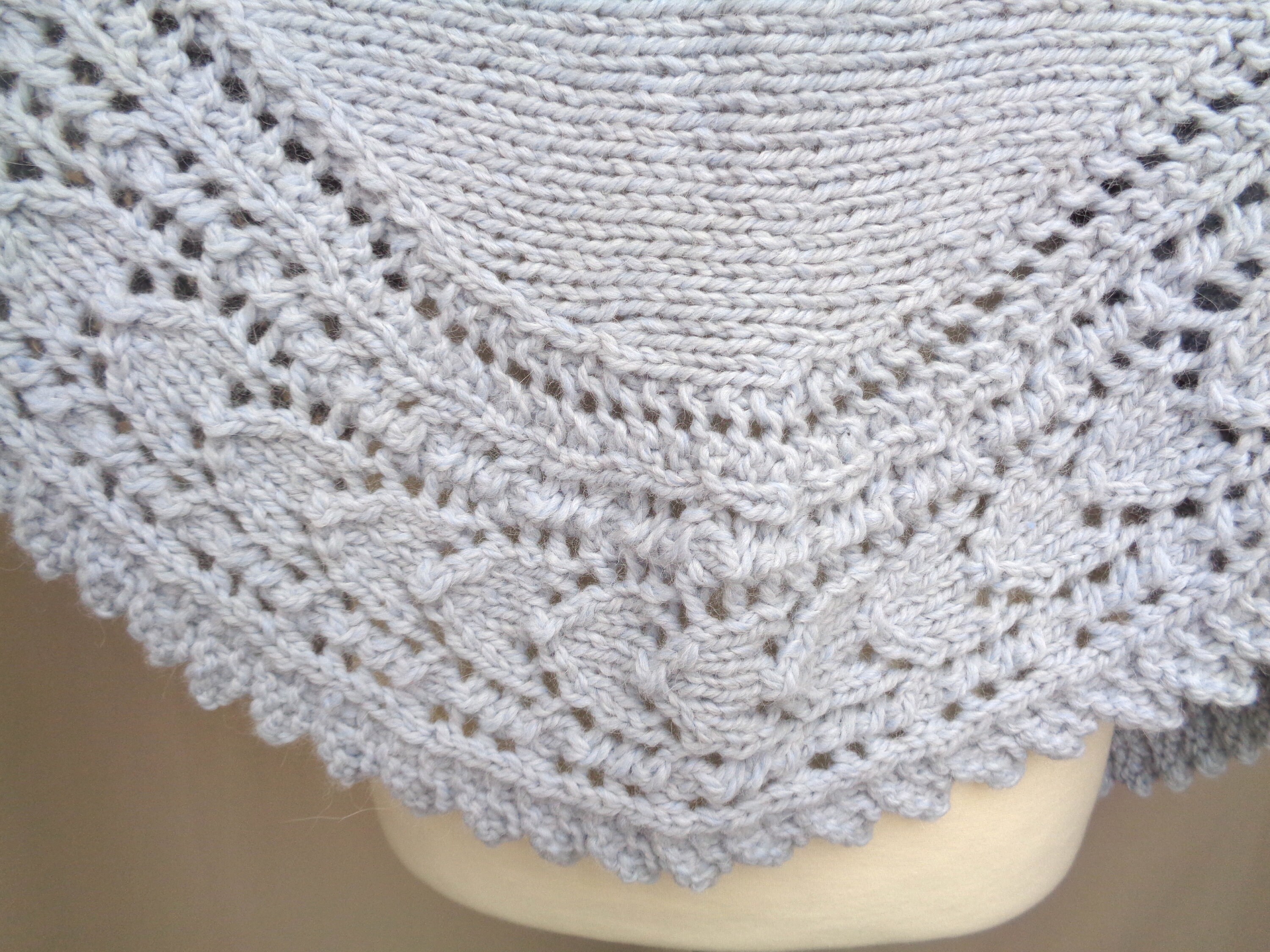 Shawl With Deep Lace Border, Knitting Pattern, Knit Side to Side ...