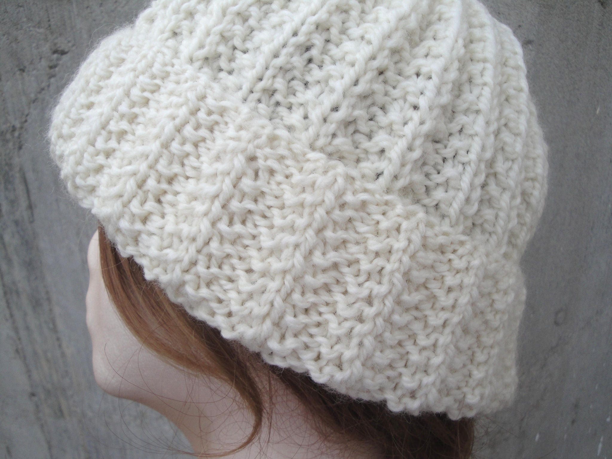 Easy Knitting Pattern Ribbed Hat Beanie Kids Women Men - Etsy