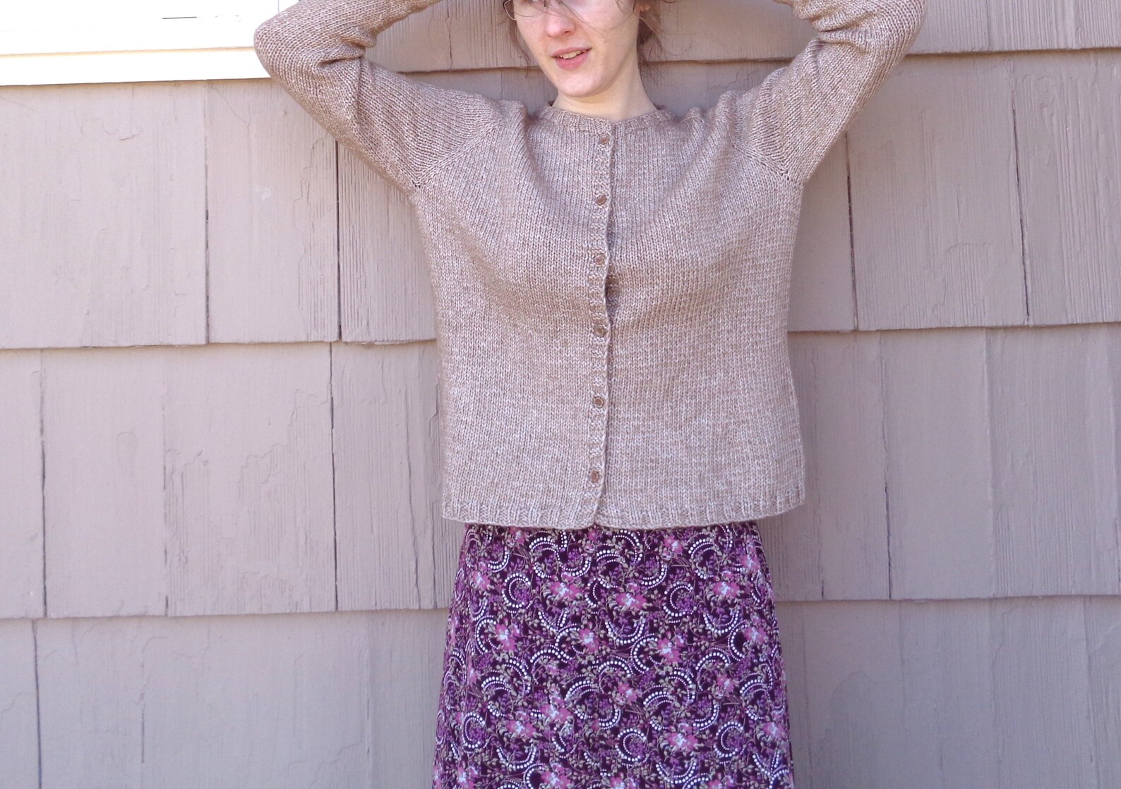 Round Neck Sweater Knitting Pattern, Top Down Raglan Shaping, Small ...