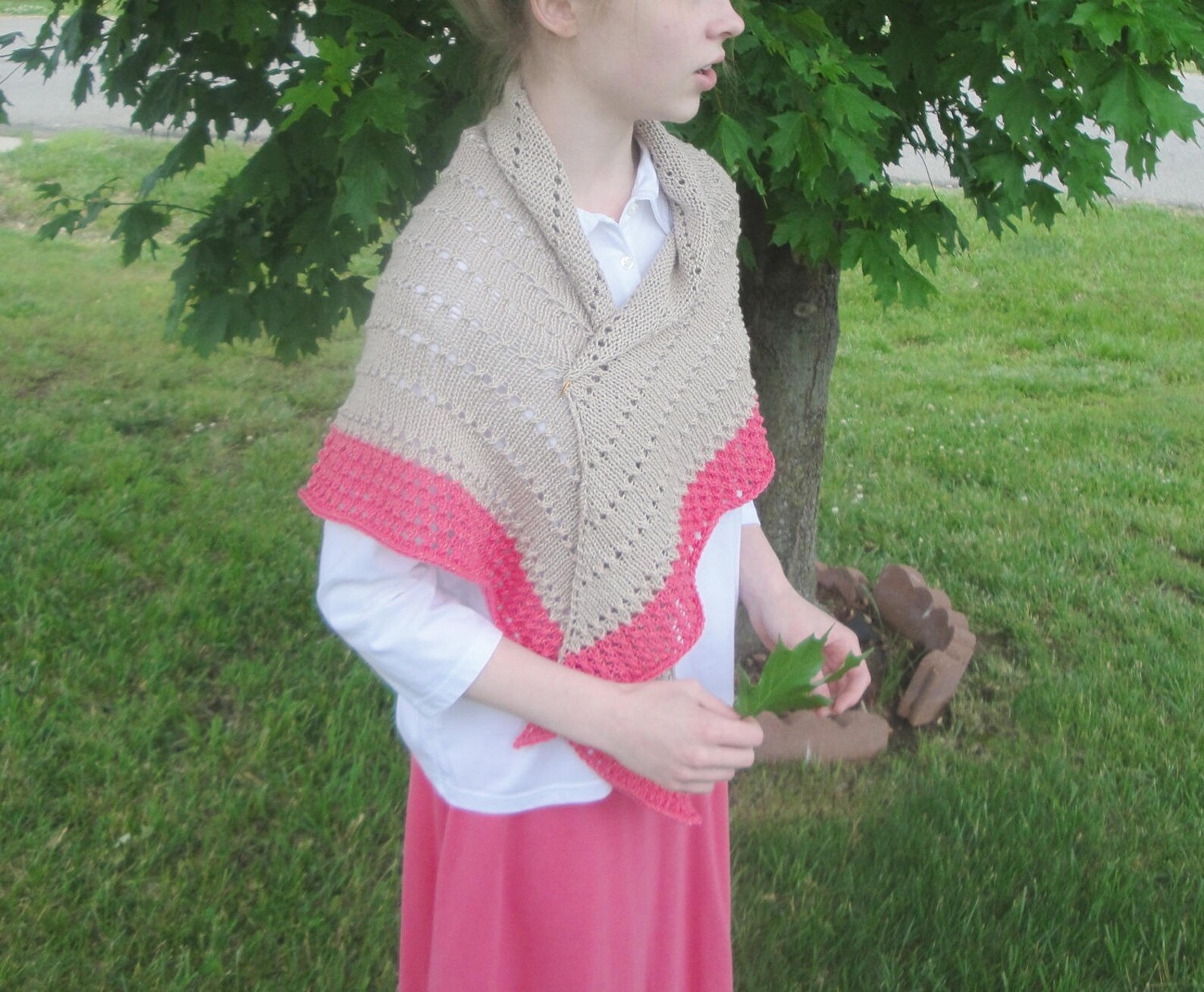 Eyelet Shawl Easy Knit Pattern PDF Knitting Pattern Easy Lace - Etsy