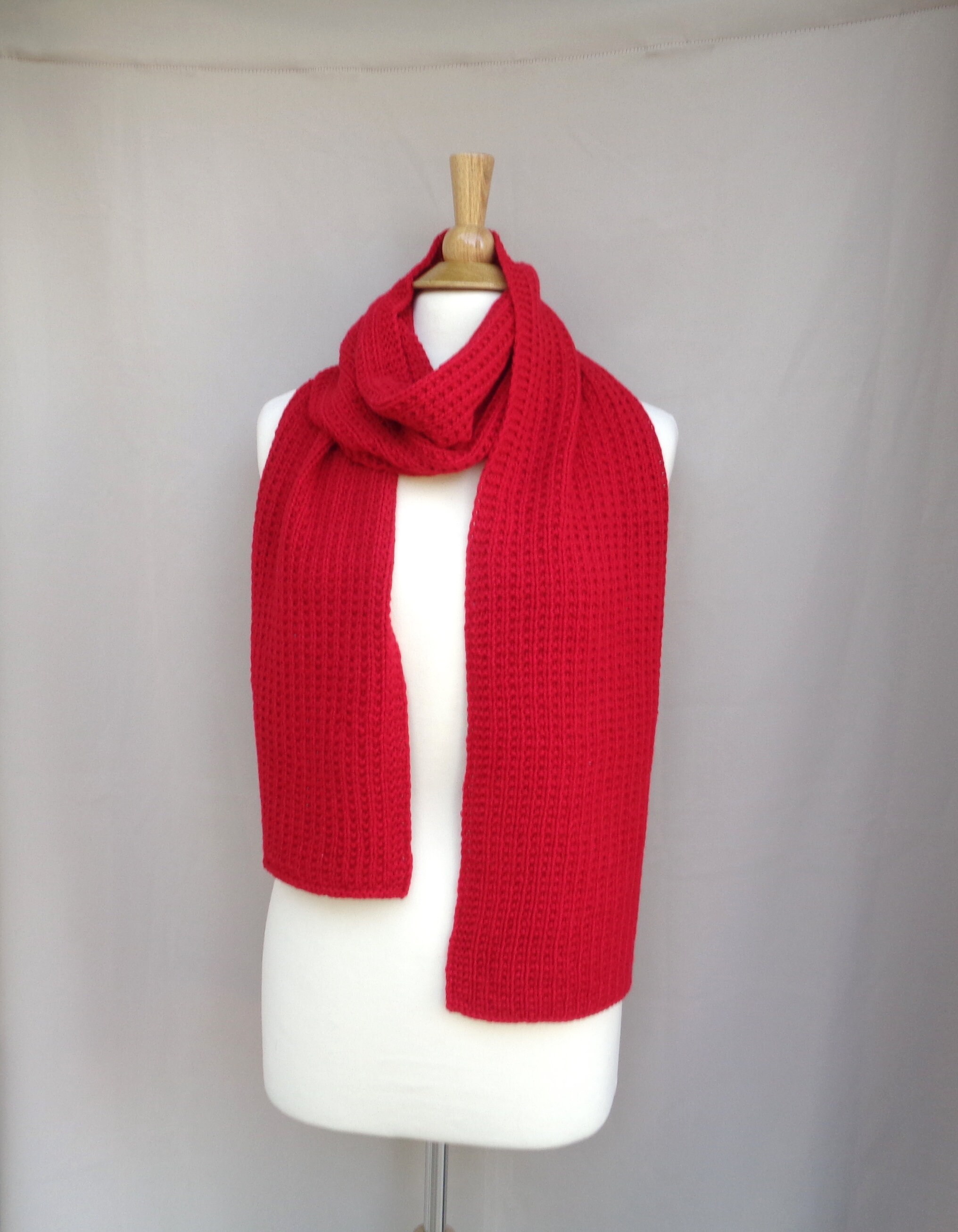 Unisex Scarf Knitting Pattern Seed Rib Garter Stitch Easy - Etsy