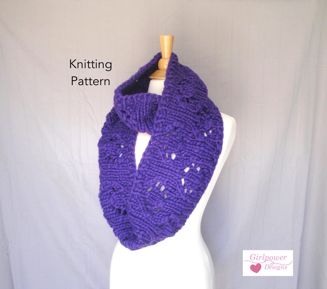 Chunky Infinity Scarf Knitting Pattern, Nebula Design, Knit Scarf ...